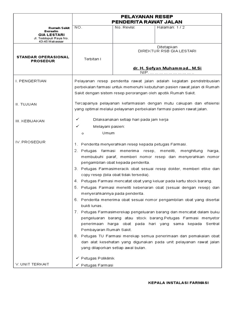 Kumpulan Sop Apotik | PDF
