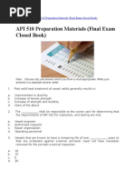 API-510 Recertification Quiz 2020 - Questions and Answers | PDF | Valve | Construction