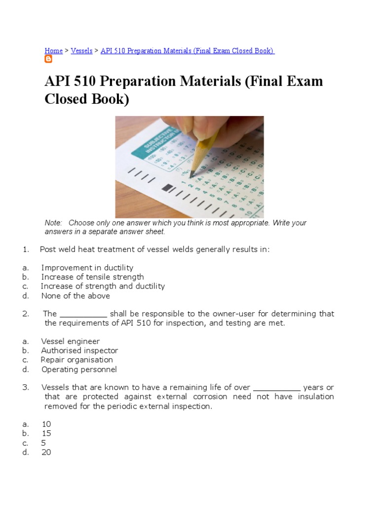 Api 510 Q&a | PDF | Welding | Construction