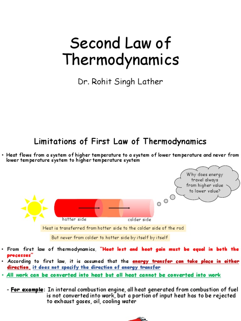Second Law of Thermodynamics | PDF | Heat | Temperature