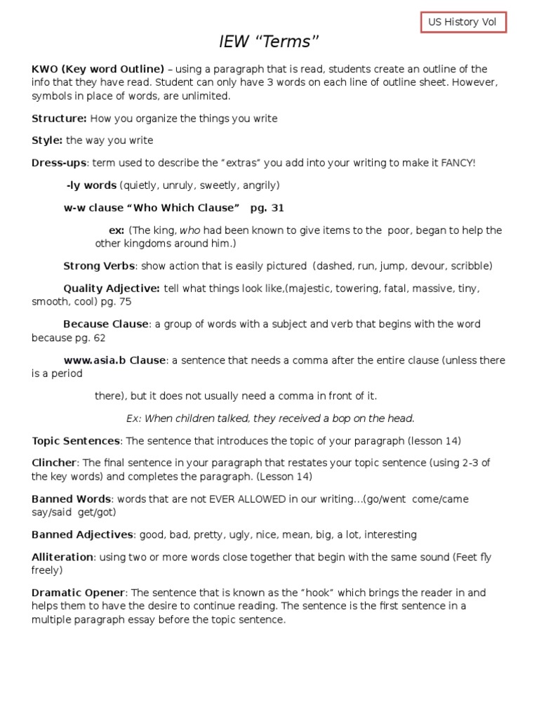 Iew Terms For Parents - Us History | PDF