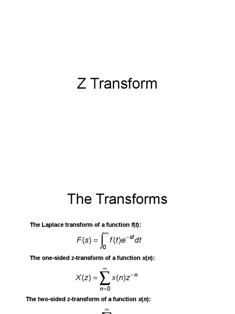 Lecture 7 Z Transform | PDF | Harmonic Analysis | Abstract Algebra