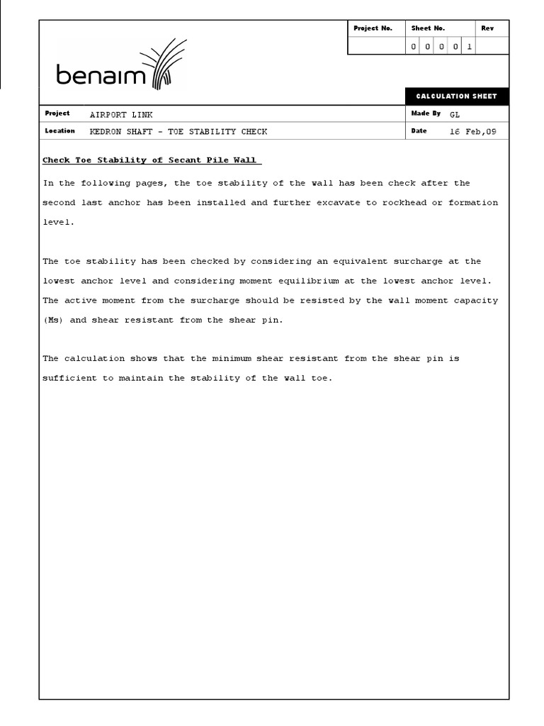 Toe Stability Check-Rev02 | PDF