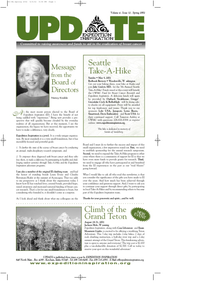ExpeditionInspiration Spring 02 | PDF | Neoplasms