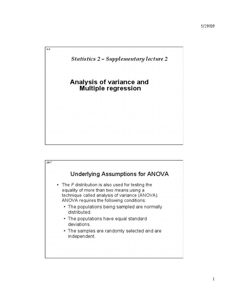 Variance Lecture | PDF | Correlation And Dependence | Analysis Of Variance