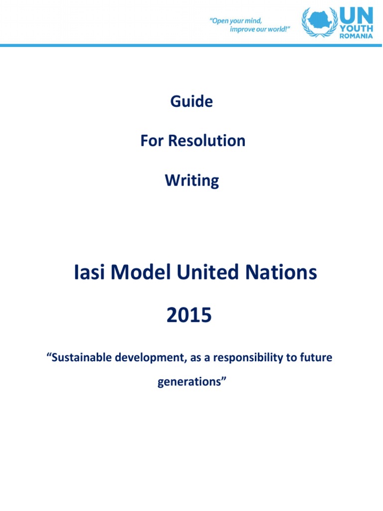 Iasi Mini MUN 2015 Guide For Resolution Writing | PDF