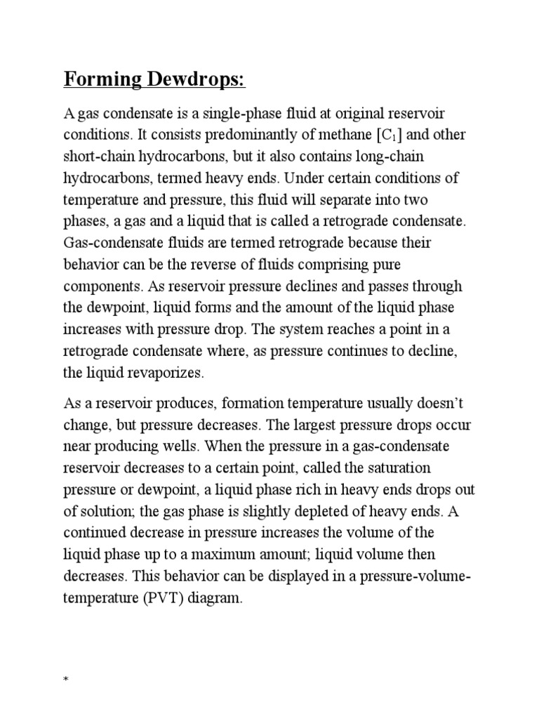 Gas Condensate Reservoirs | PDF | Petroleum Reservoir | Phase (Matter)