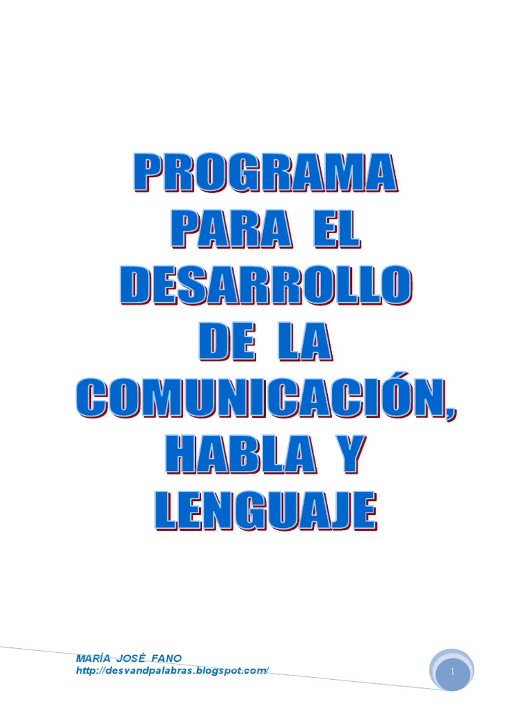 Programa Intervencion Comunicación | PDF | Adultos | Comunicación