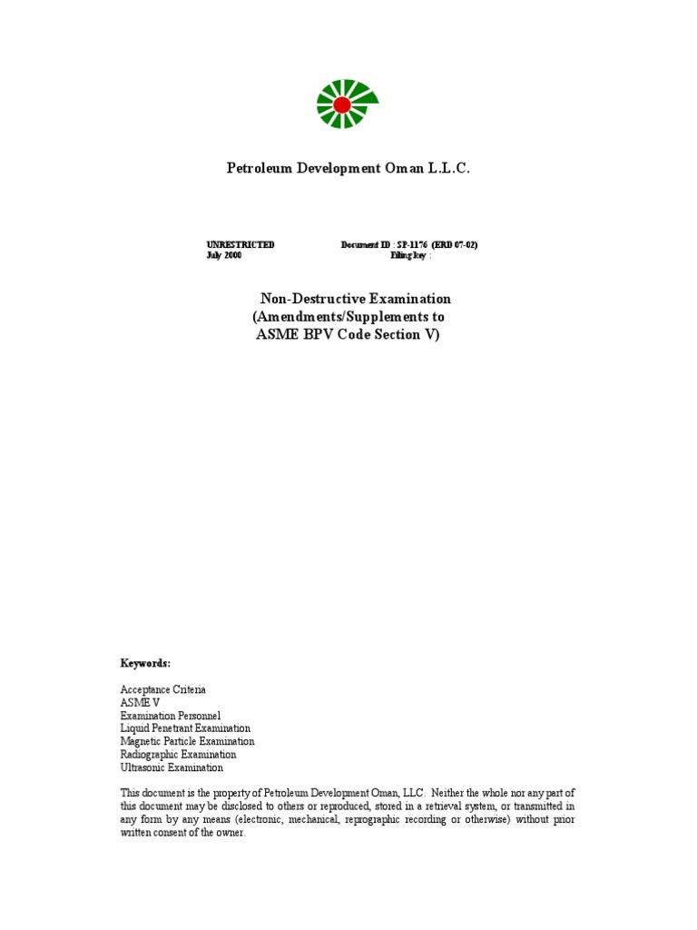 Pdo Spec | Download Free PDF | Nondestructive Testing | Specification ...