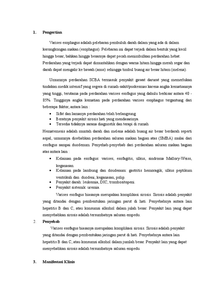 Penanganan Varises Esofagus Grade 3 | PDF