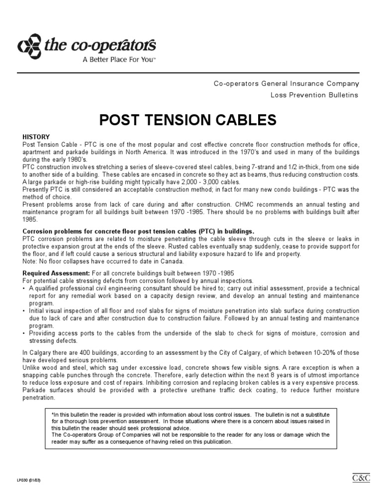 Post Tension Cables | PDF | Corrosion | Concrete