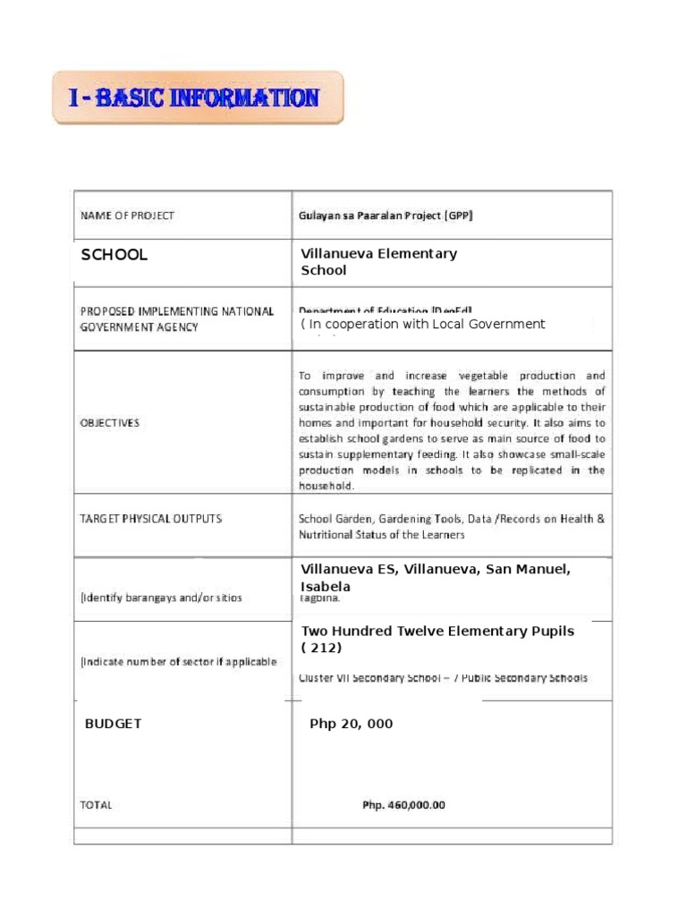 Project Proposal For GPP 2015 | PDF