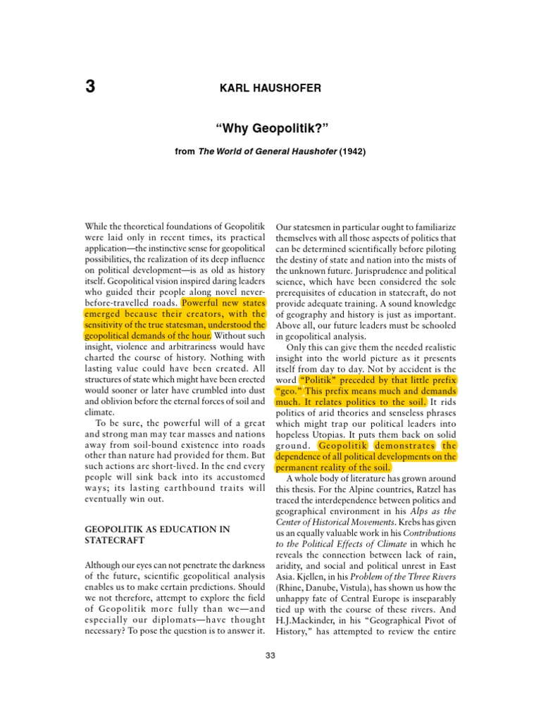Haushofer 1 | Geopolitics | Science