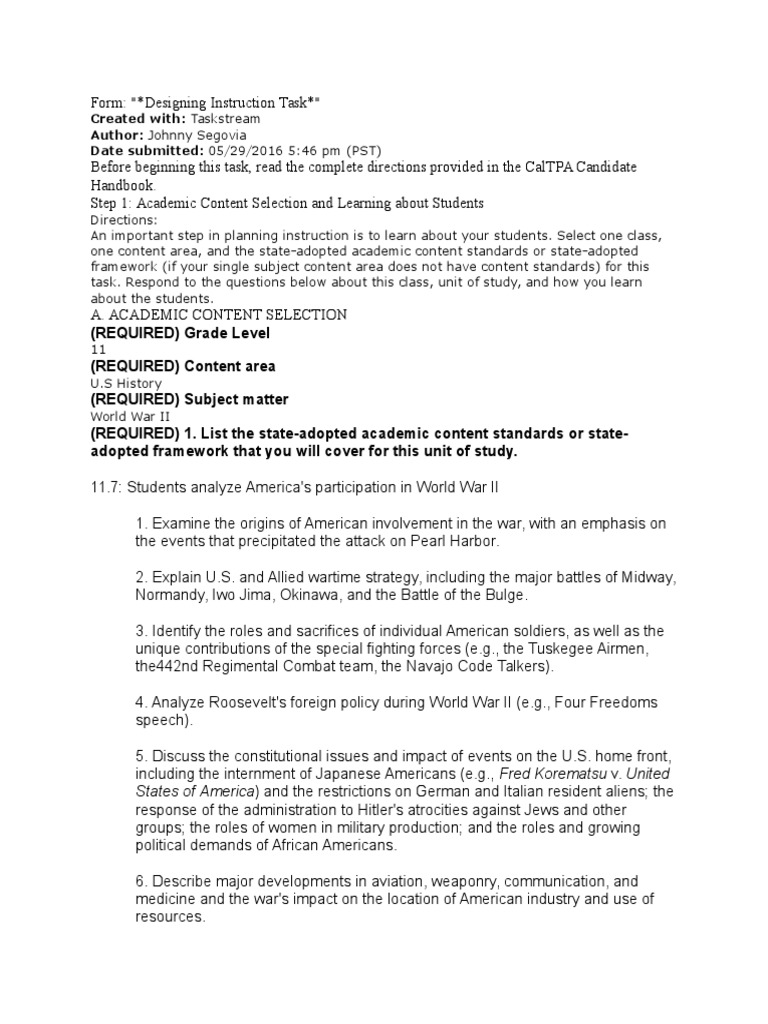 Tpa Task 2 | PDF | Reading Comprehension | English As A Second Or ...