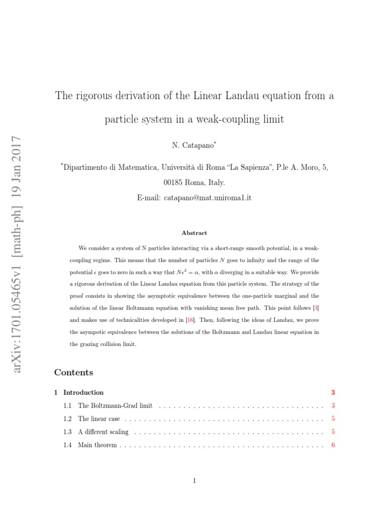 The Rigorous Derivation of The Linear Landau Equation From A Particle System in A Weak-Coupling ...