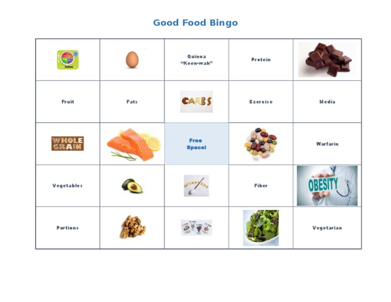 Good Food Bingo | PDF