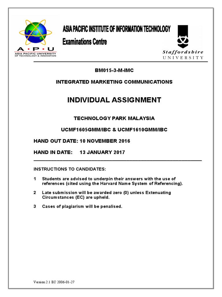 Marketing Assignment Guidelines | PDF