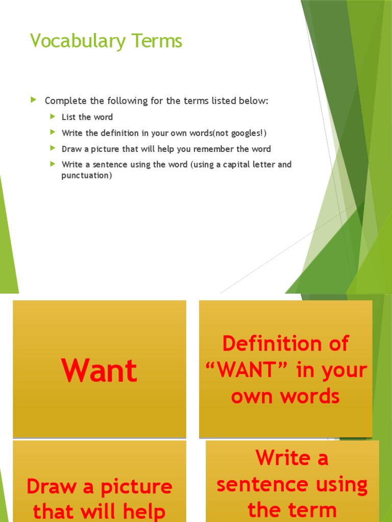 Vocabulary Terms Unit 1 | PDF | Career & Growth | Games & Activities