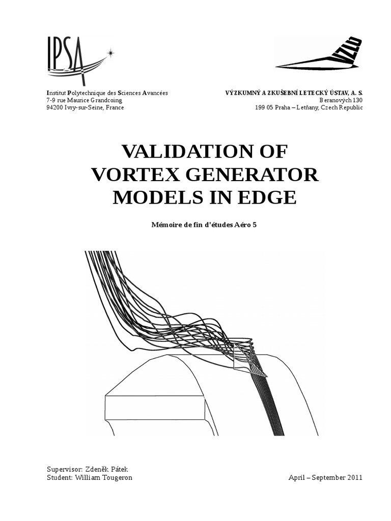 Validation of Vortex Generator Models in Edge | PDF | Computational ...