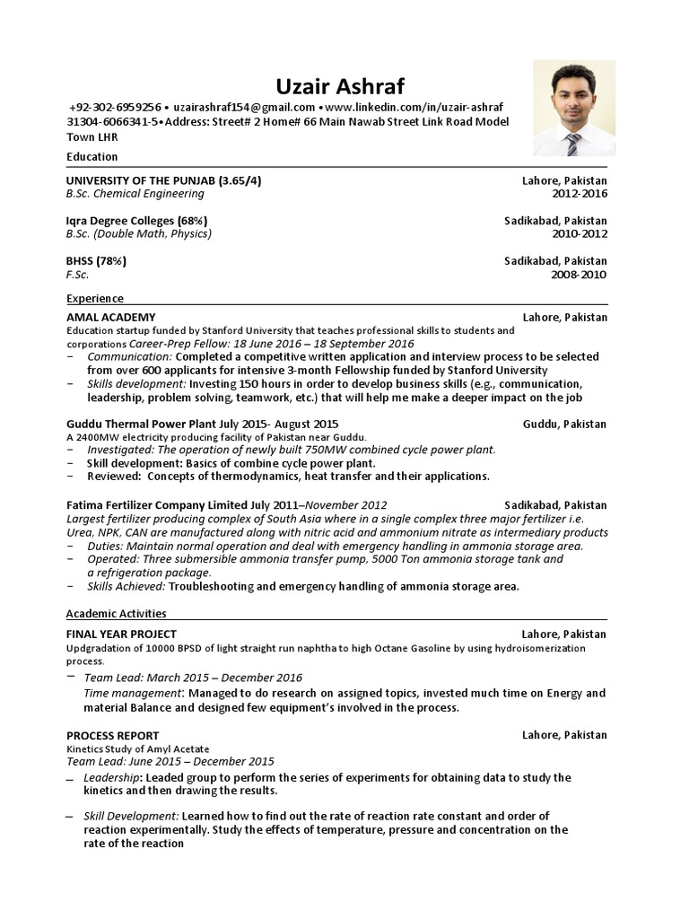 Uzair Ashraf CV | PDF