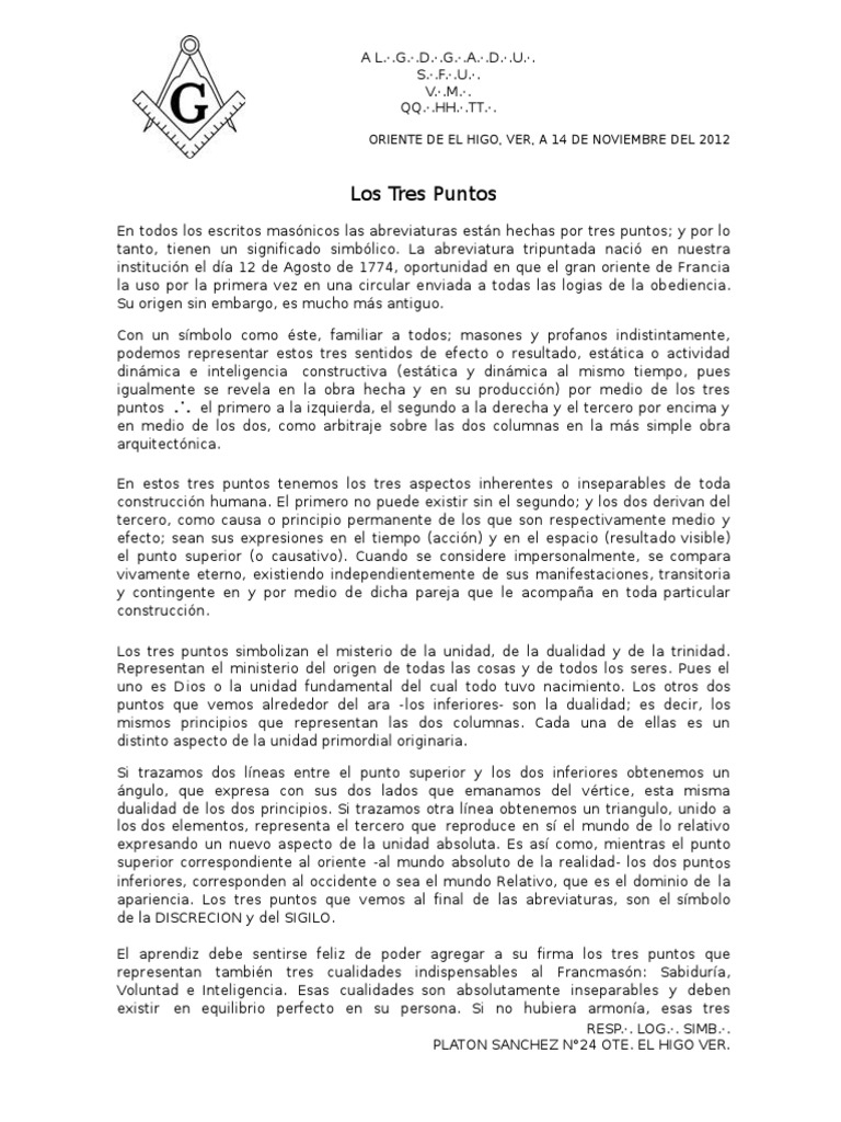 32.los Tres Puntos | PDF | Masonería | Science
