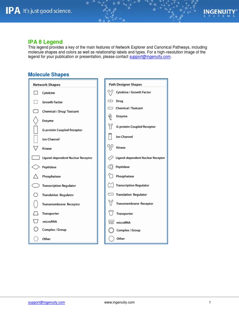 IPA Legend | PDF | Receptor (Biochemistry) | Icon (Computing)