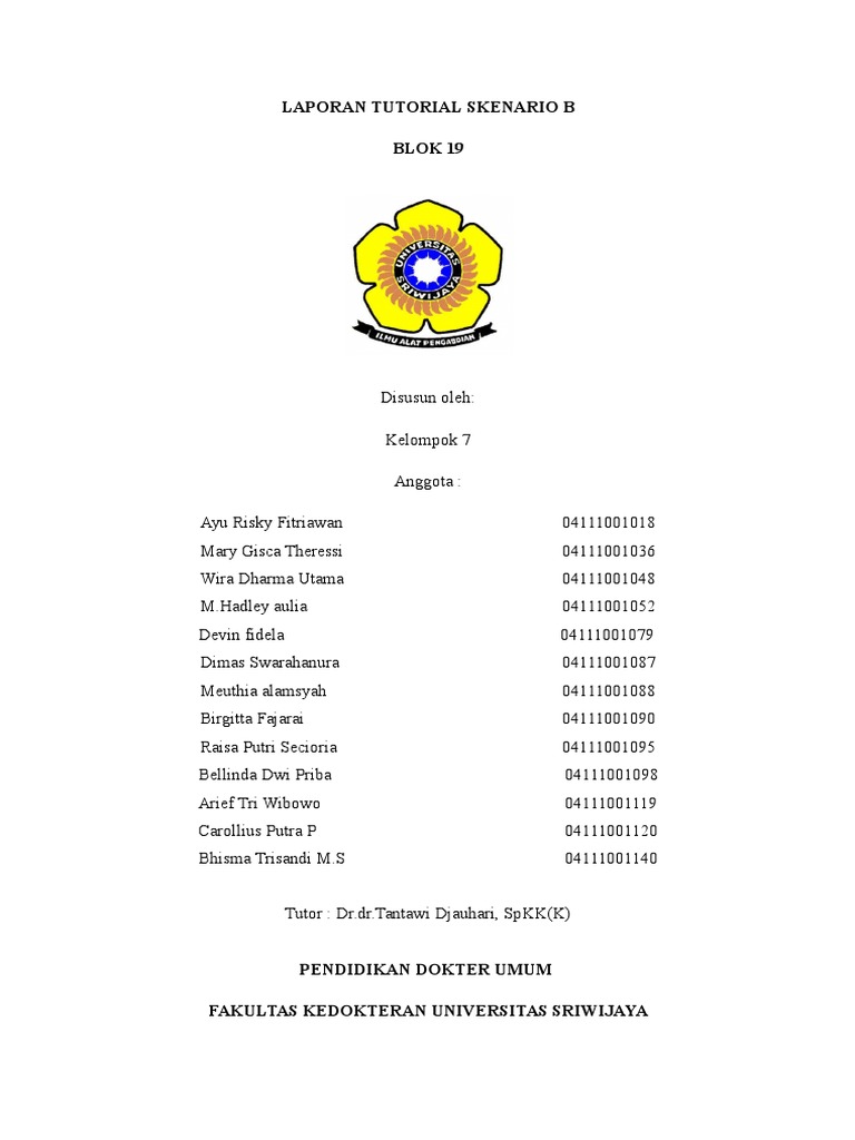 Laporan Tutorial Skenario B Fix | PDF | Sains & Matematika