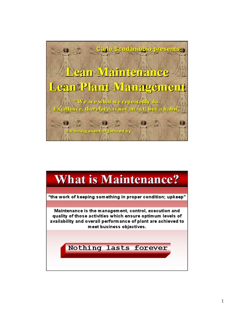 Lean Maintenance Management | PDF | Reliability Engineering | Lean ...