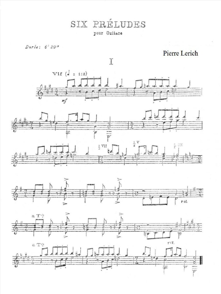 Six Preludes Pierre Lerich PDF | PDF