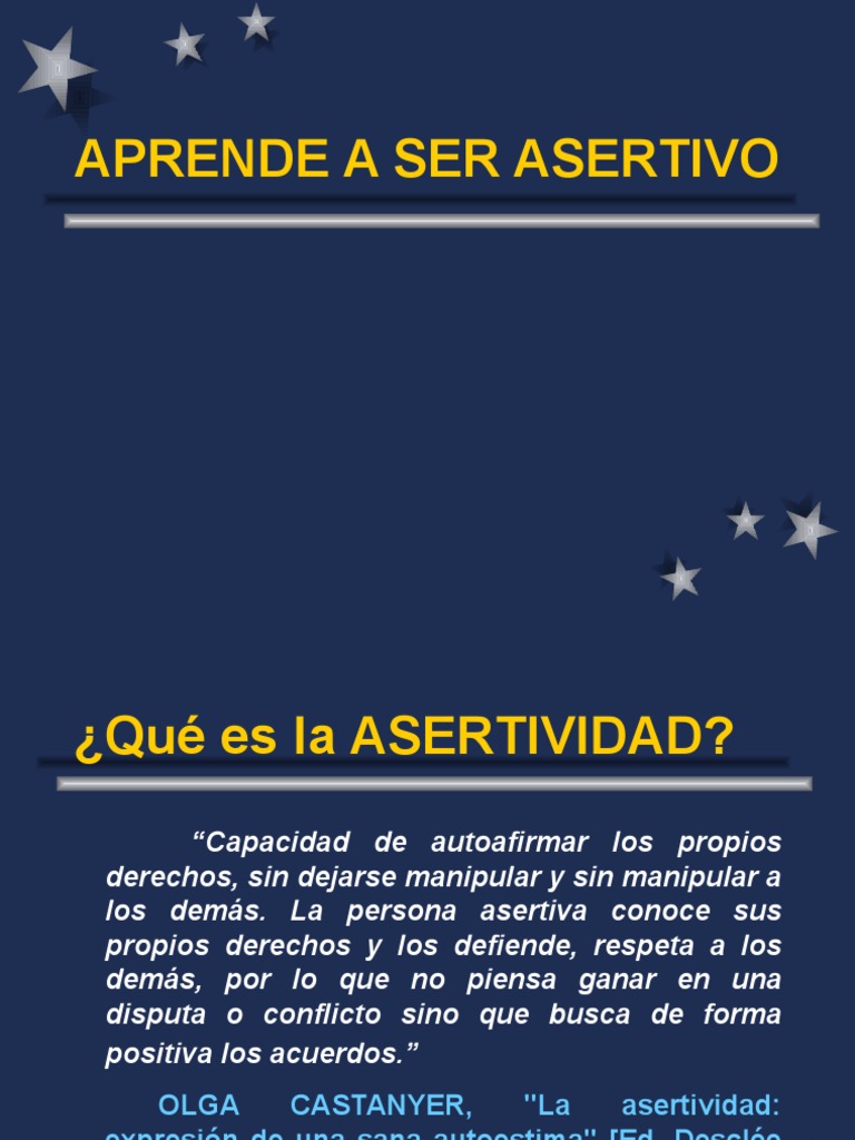 Asertividad | PDF | Conceptos psicologicos | Sicología