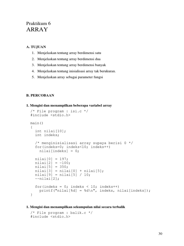 Praktikum Array | PDF