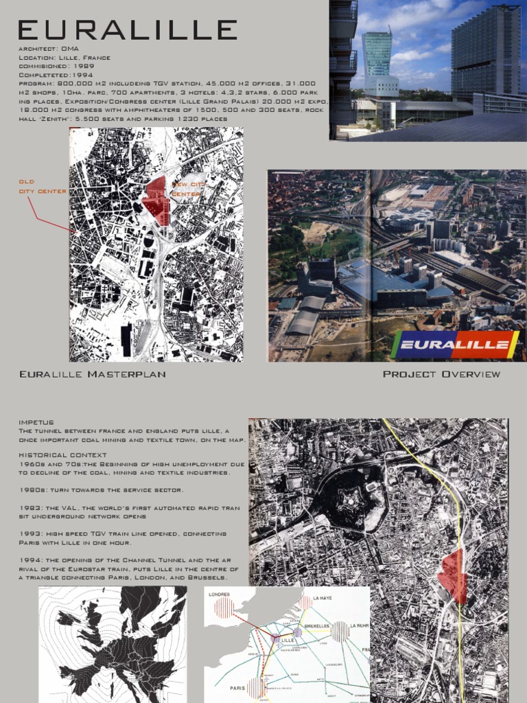 Euralille Masterplan Project Overview: Old City Center New City Center ...