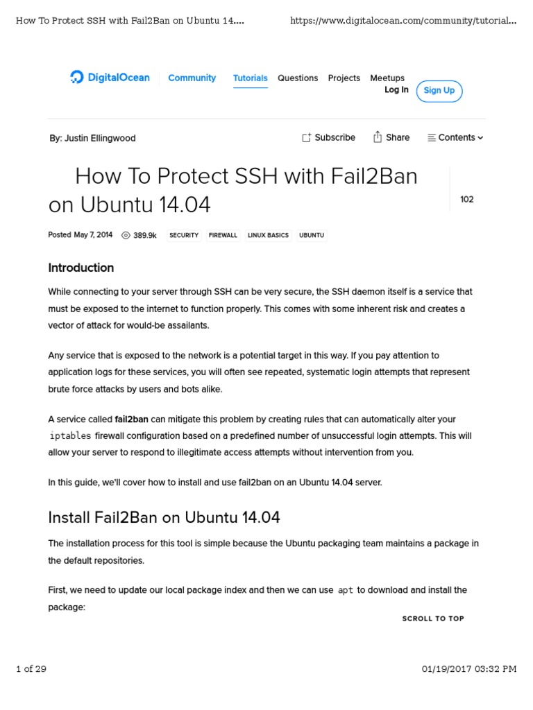 Fail 2 Ban | PDF | Email | Firewall (Computing)