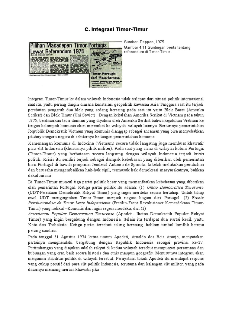 C Integrasi Timor-Timur | PDF