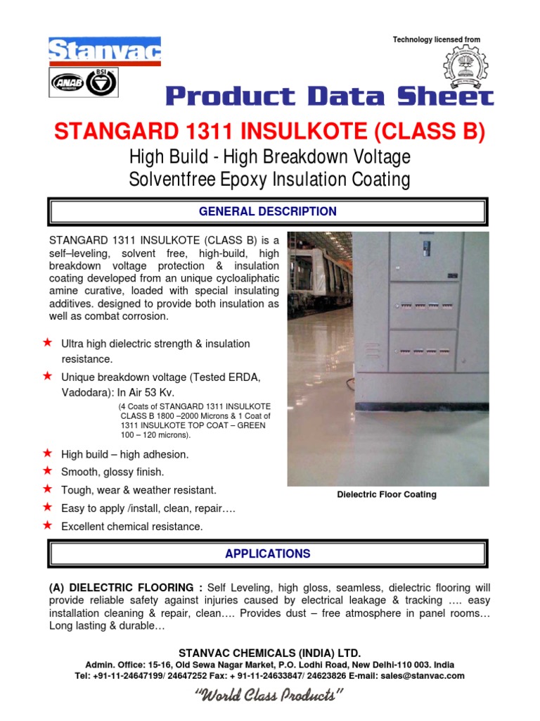 Insulated Flooring Stanvac | PDF | Insulator (Electricity) | Epoxy