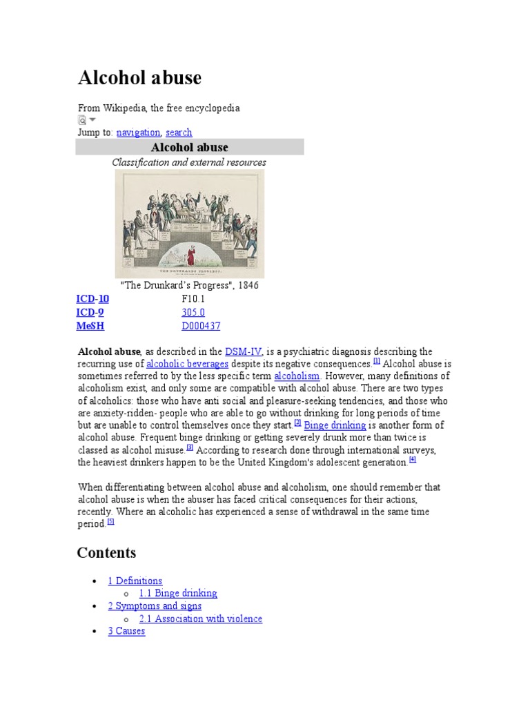 Alcohol Abuse | PDF | Alcoholism | Child Abuse
