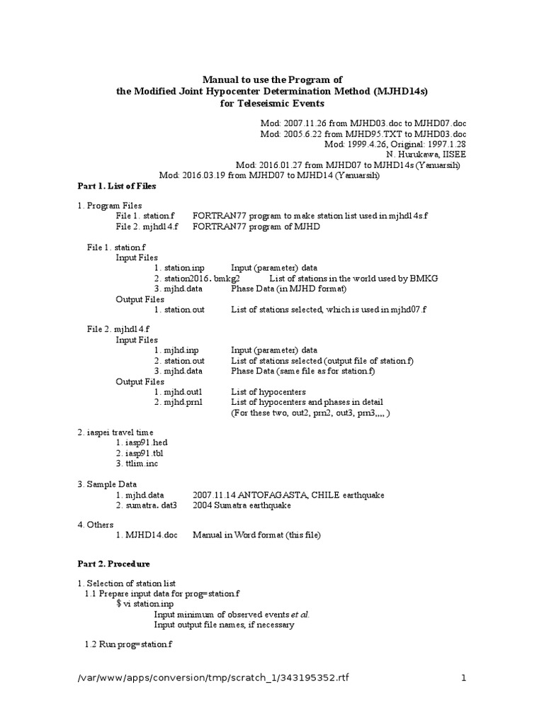 MJHD14 | PDF | Parameter (Computer Programming) | Input/Output