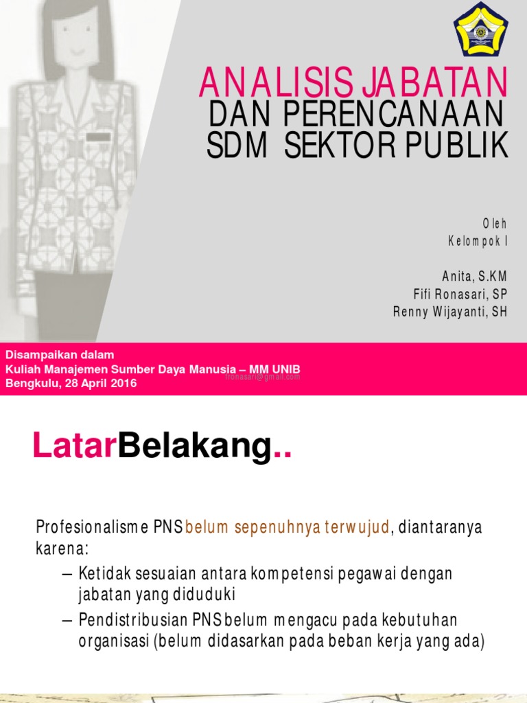 Tugas Kel. 1 Analisis Jabatan Dan Perencanaan SDM Sektor Publik | PDF