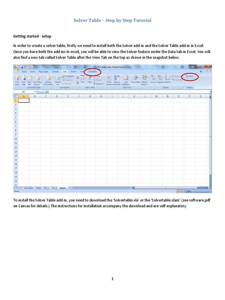 Solver Table Tutorial PDF | PDF | Profit (Accounting) | Function ...