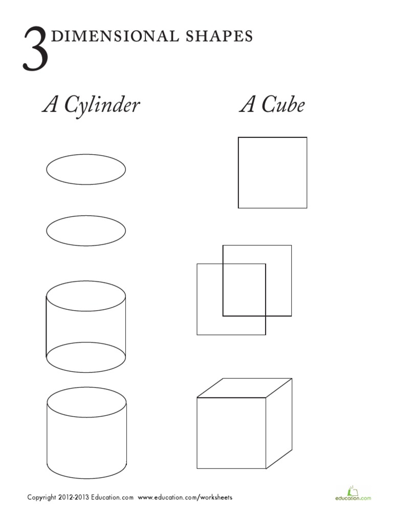 3D Shapes: Cylinder, Cube, Cone, Pyramid | PDF