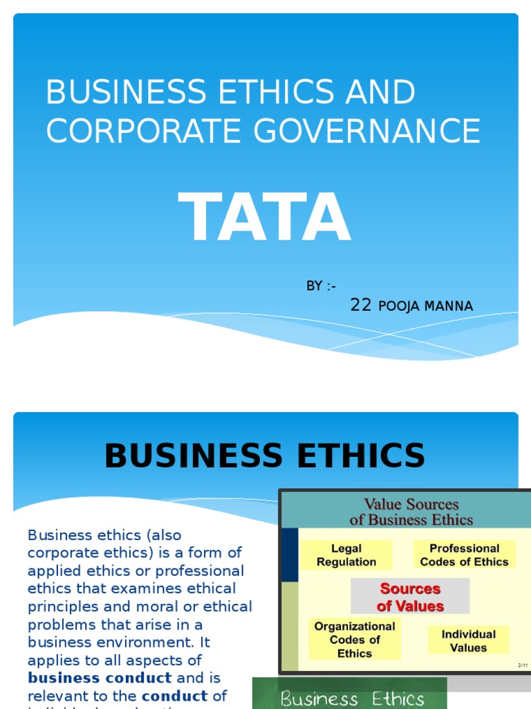 Tata Group Ethics and Governance Overview | PDF | Business Ethics ...