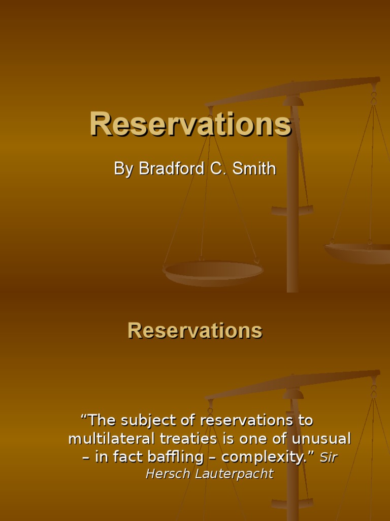 Understanding Treaty Reservations | PDF | Treaty | Legal Documents