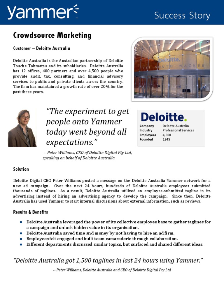 Deloitte Success Story | PDF | Marketing | Economies