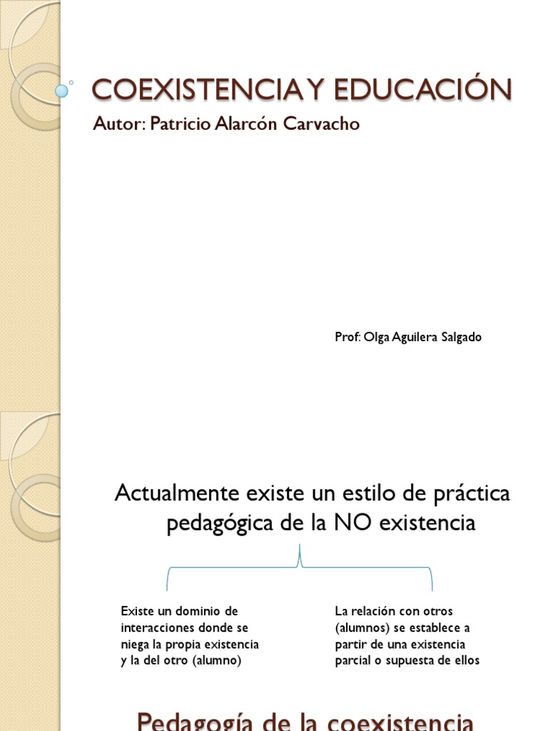 Coexistencia y Educación | PDF | Existencia | Filosofía