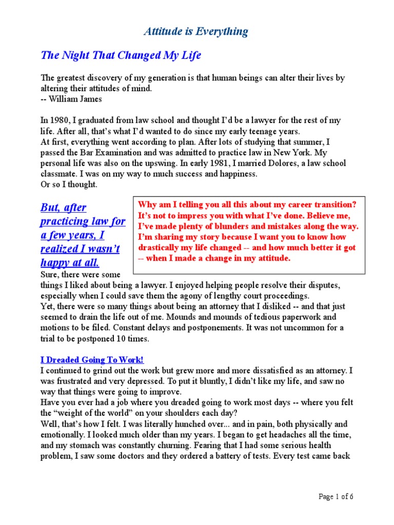 Attitude Is Everything | Download Free PDF | Attitude (Psychology) | Reputation