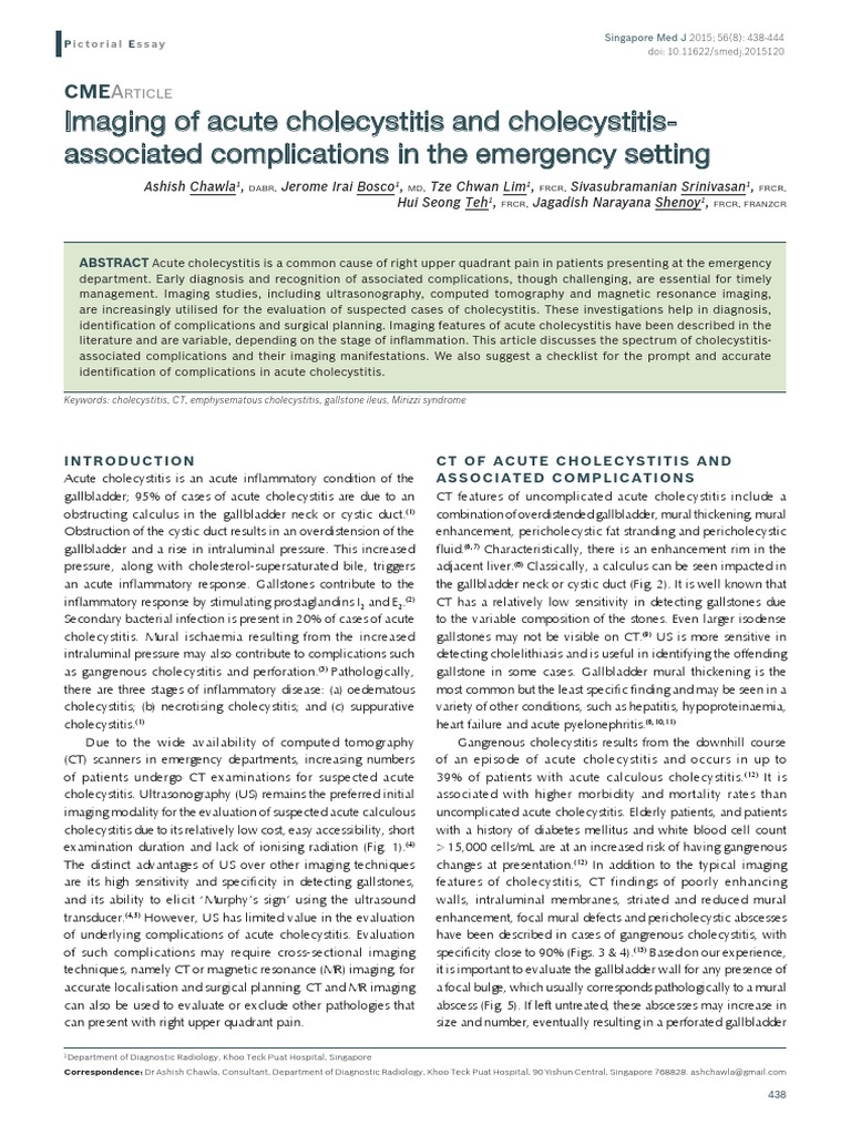 Imaging of Acute Cholecystitis and Cholecystitis-Associated ...