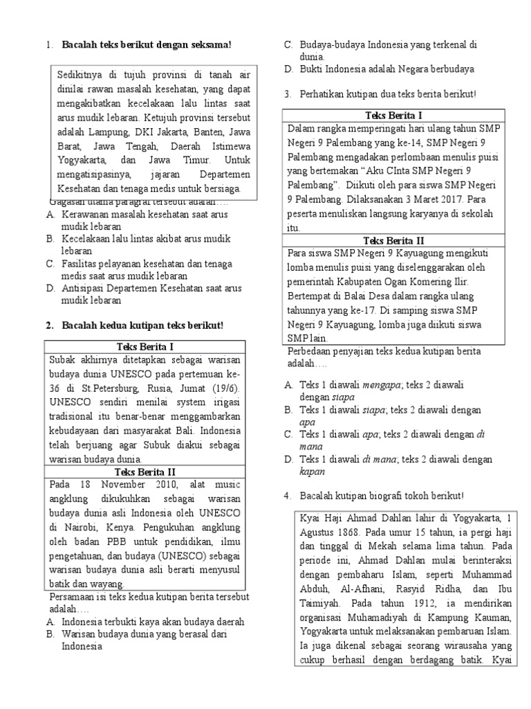 Bacalah Teks Berikut Dengan Seksama | PDF