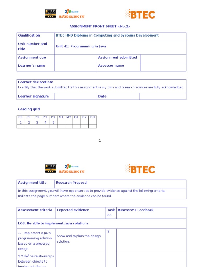 Assignment 2 Frontsheet C# | PDF | Class (Computer Programming ...