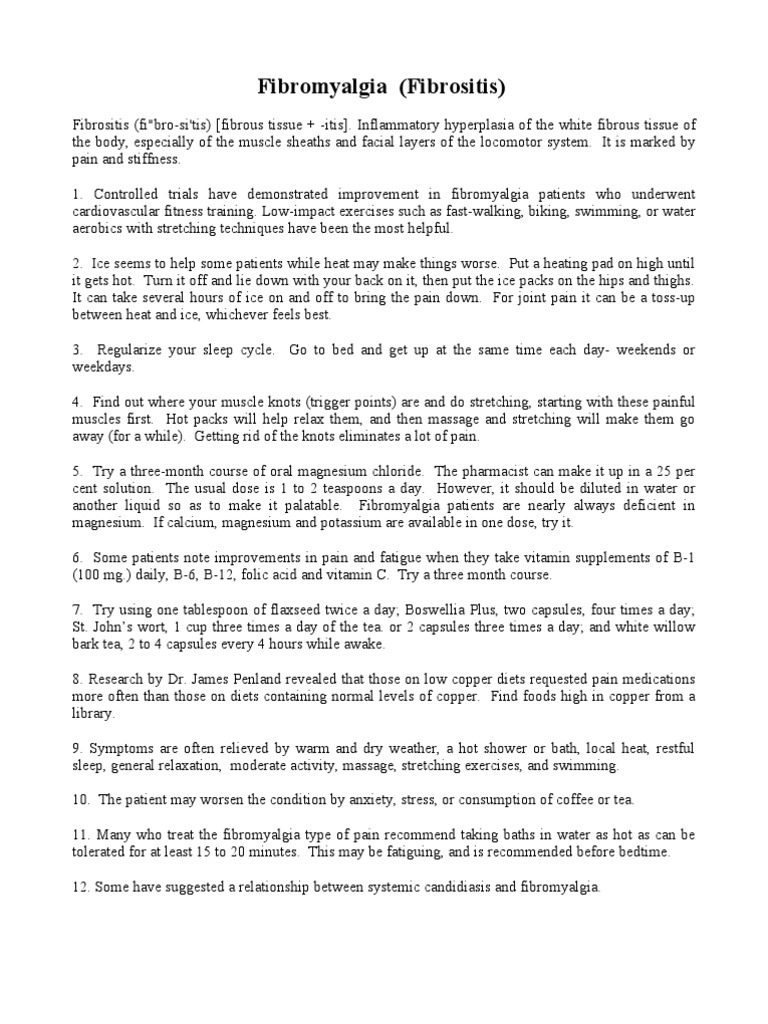 FIBROSITIS | PDF | Fibromyalgia | Legume