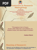 Research Methodology Lecture Notes | PDF